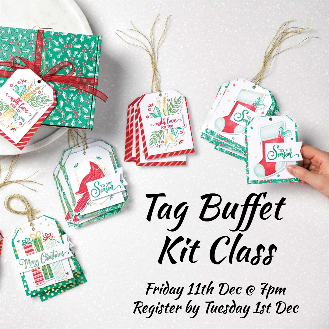 Tag Buffet Kit Class - Beautiful Handmade Christmas Tags!