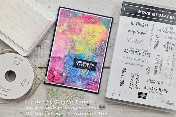 Embossed Ink Smooshing Technique